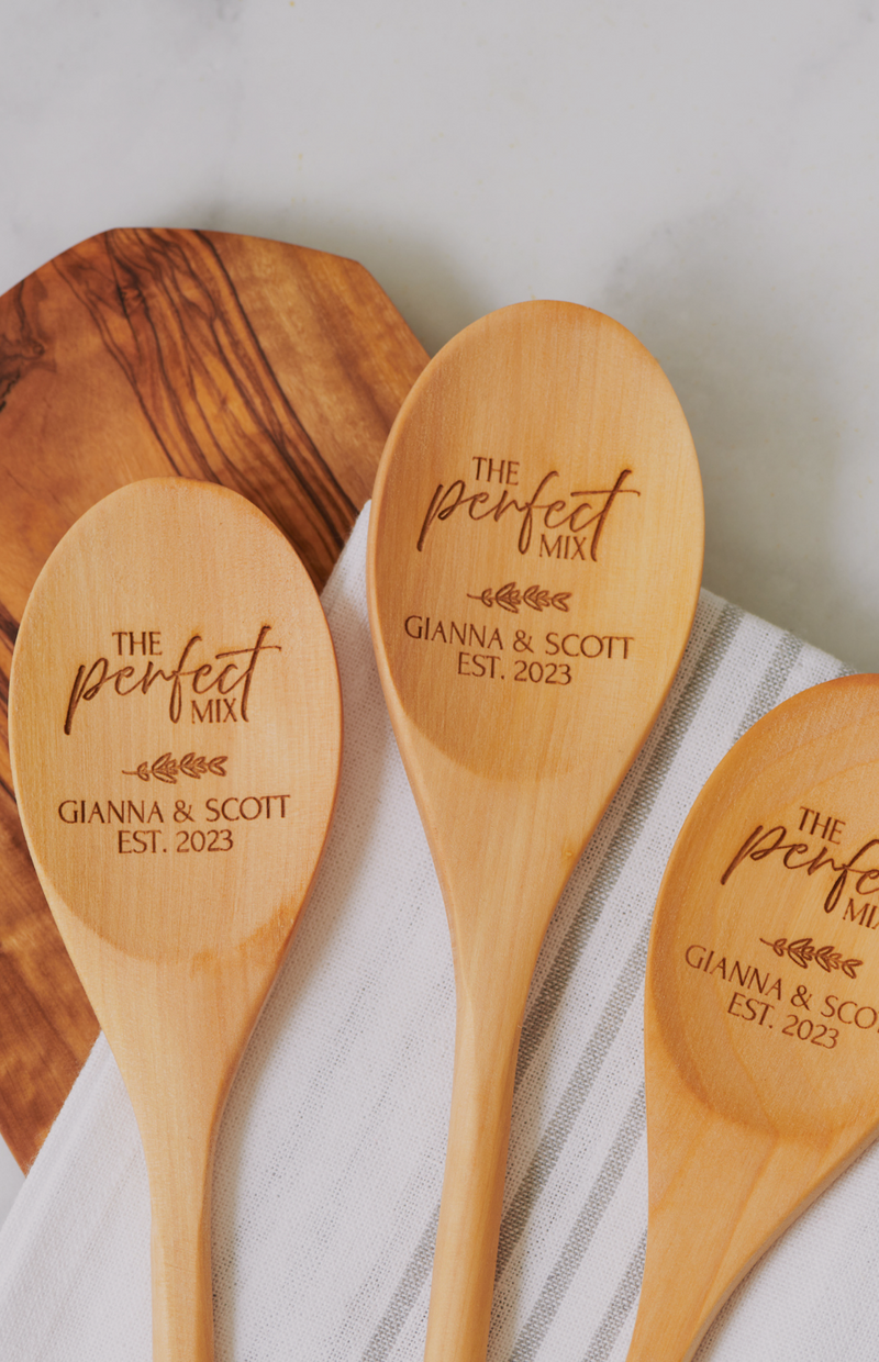 Custom Wooden Spoons with Personalized Engraving | Gifts & Favors
